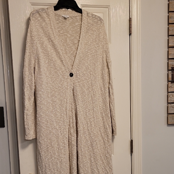 J. Jill | Sweaters | Jjill Cream Color Cardigan Duster Xl Petite | Poshmark